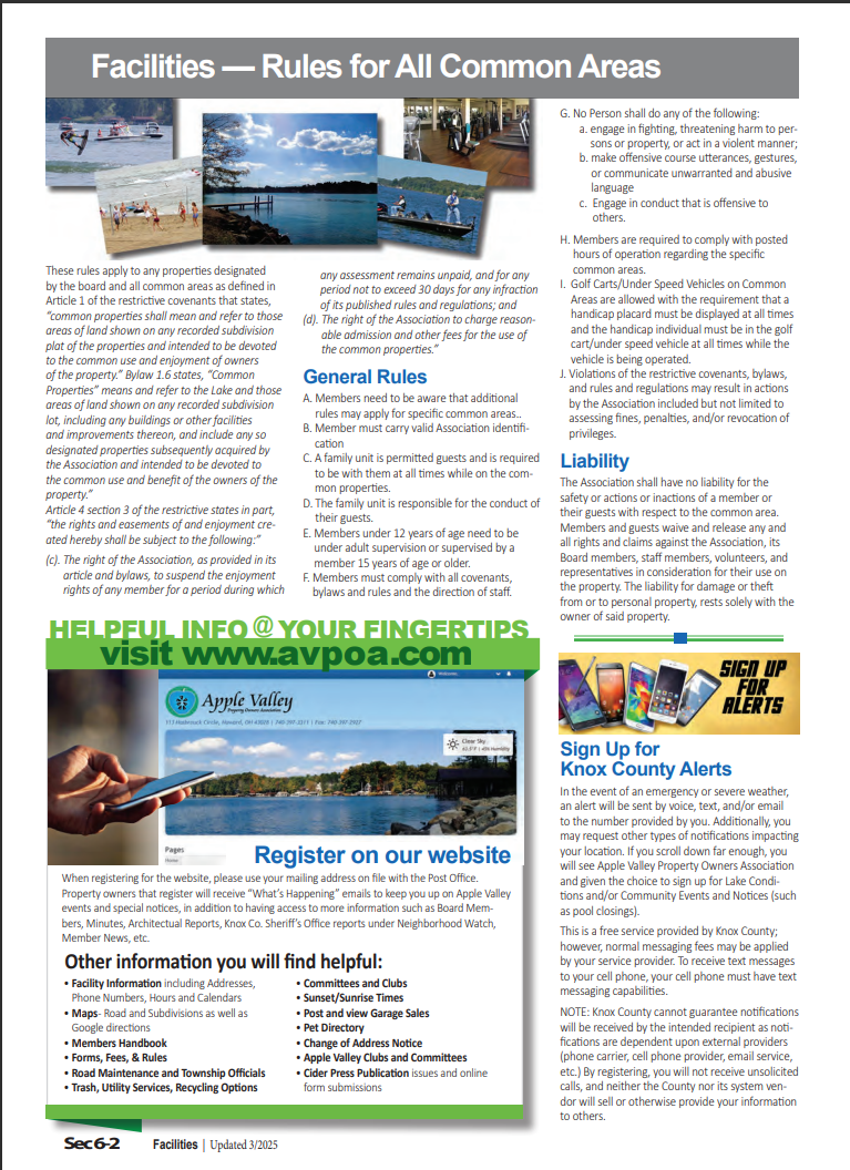 Rules | Apple Valley Property Owners Association