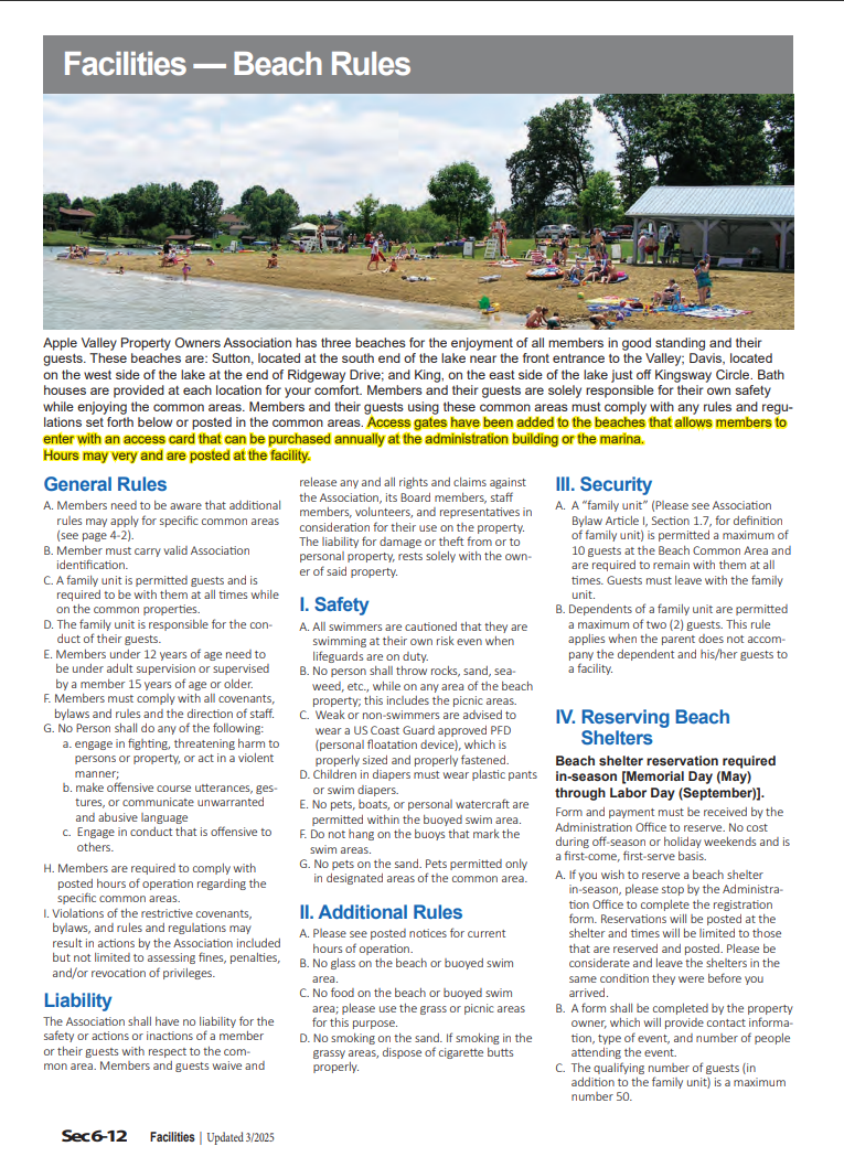 Rules | Apple Valley Property Owners Association